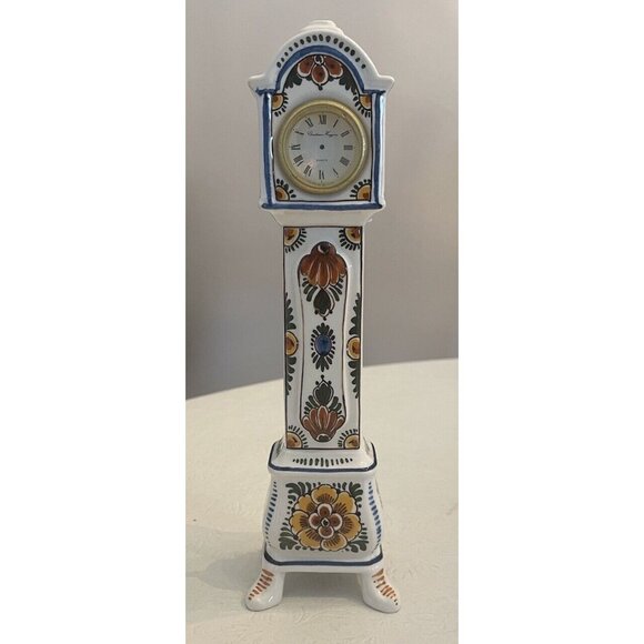 Delft KVK | Accents | Delft Antique Miniature Grandfather Clock ...